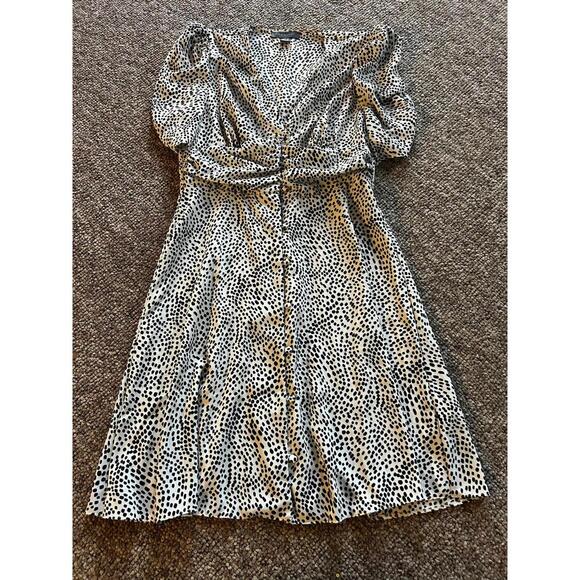 Primark | Dresses | Primark Womens Midi Dress With Black And White Dot ...